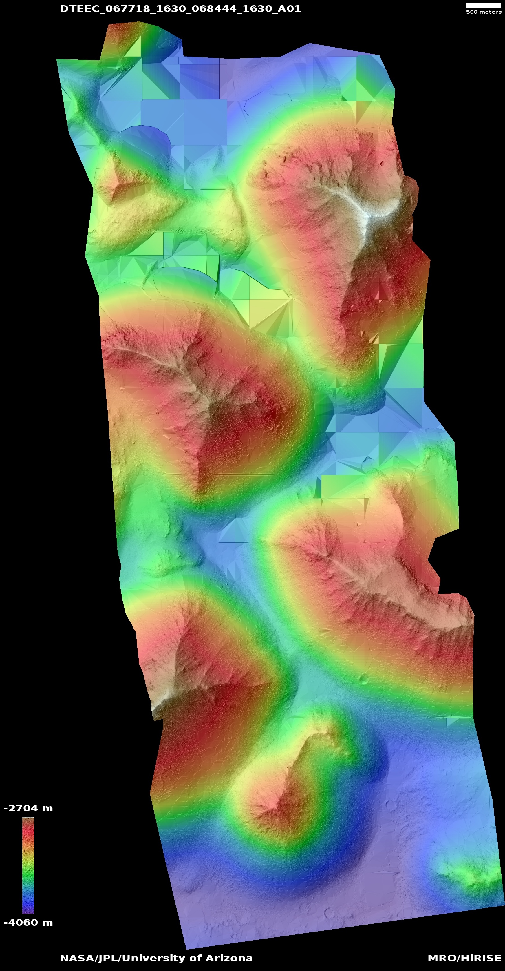 HiRISE | DTM: Eos Chasma Slumps